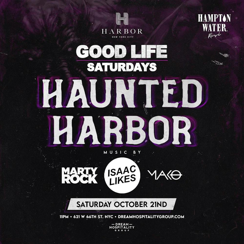 Saturday Nights @ Haunted Harbor at Harbor Rooftop Club - Saturday, Oct ...