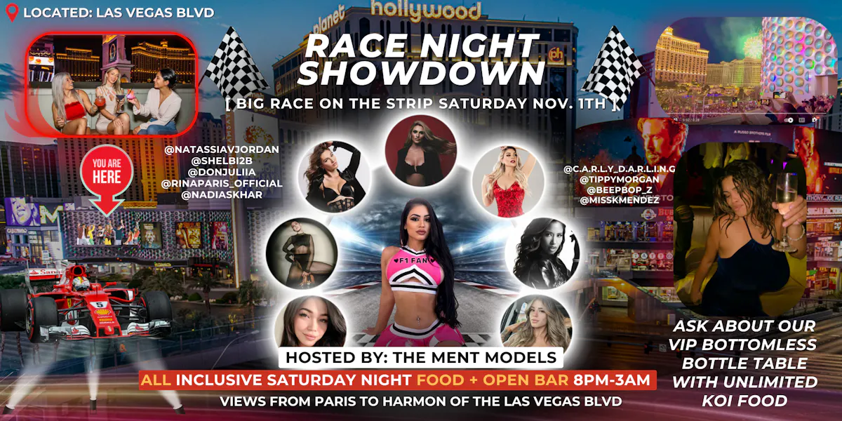 F1 Fan Appreciation Party Race Night!+FOOD+BOTTOMLESS BOTTLES +Strip ...
