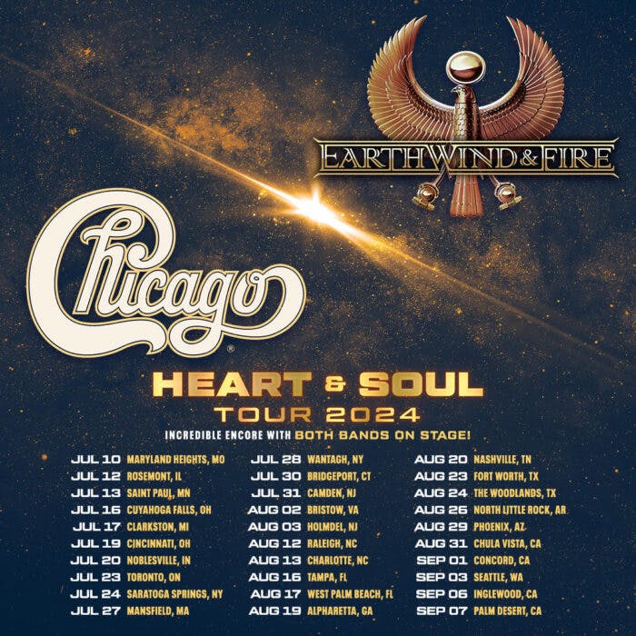 Chicago And Earth, Wind & Fire: Heart & Soul Tour 2024 at Allstate ...