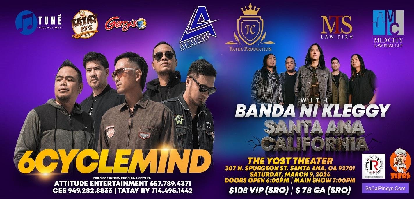 6CYCLEMIND with Banda ni Kleggy US Tour 2024 at Yost Theater - Saturday ...