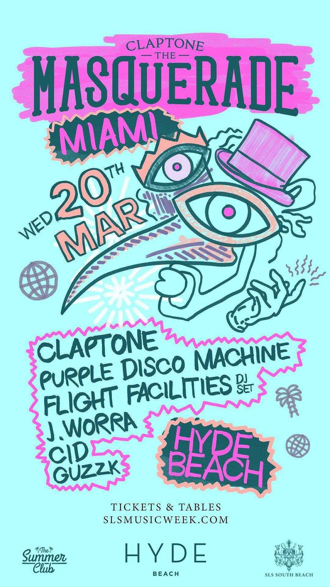 Miami Muisc Week | the Masquerade at Hyde Beach (SLS Pool Party ...