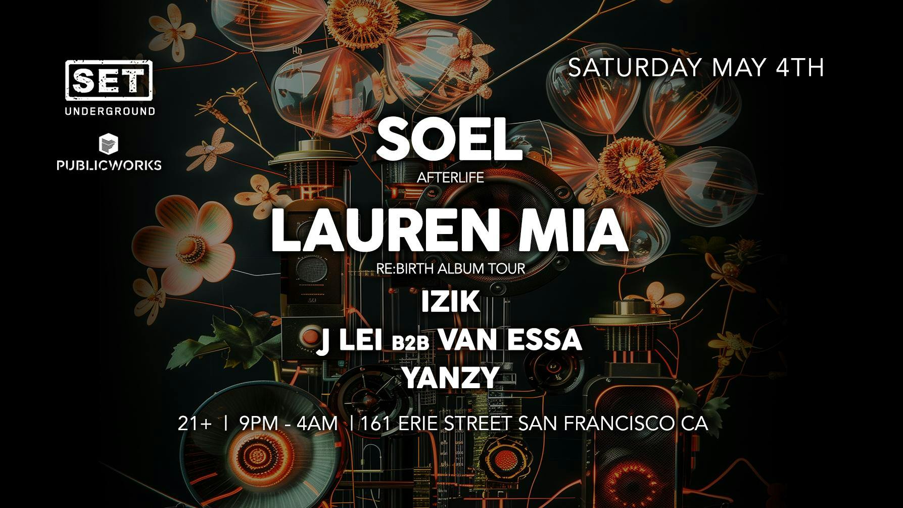 SET with SOEL (Afterlife) + LAUREN MIA (Re:Birth Album Tour) in SF at ...