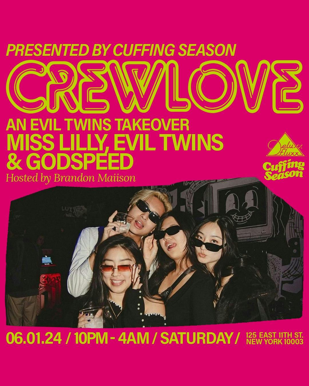 CREWLOVE Presented by Cuffing Season at Deluxx Fluxx - Saturday, Jun 1 2024 | Discotech