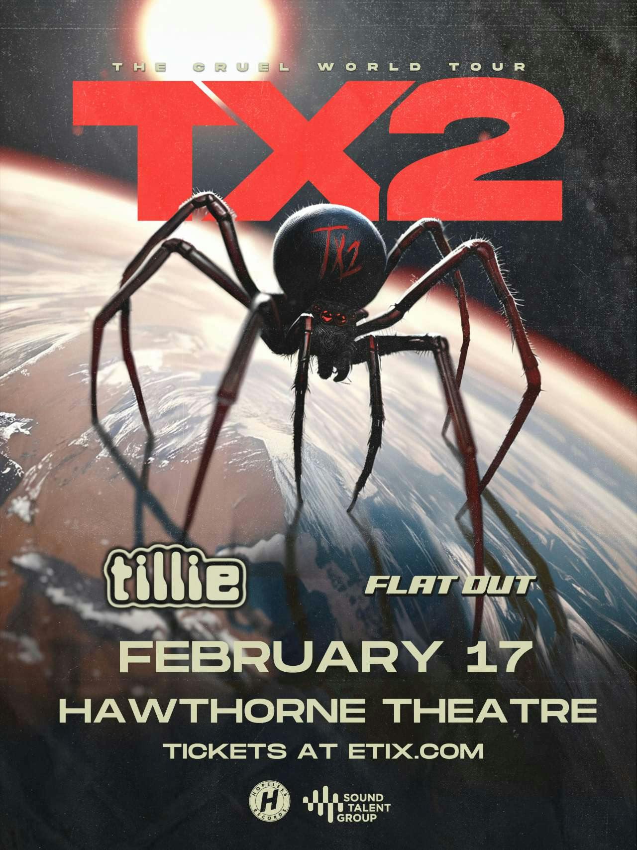 Tx2 at Hawthorne Theatre - Monday, Feb 17 2025 | Discotech
