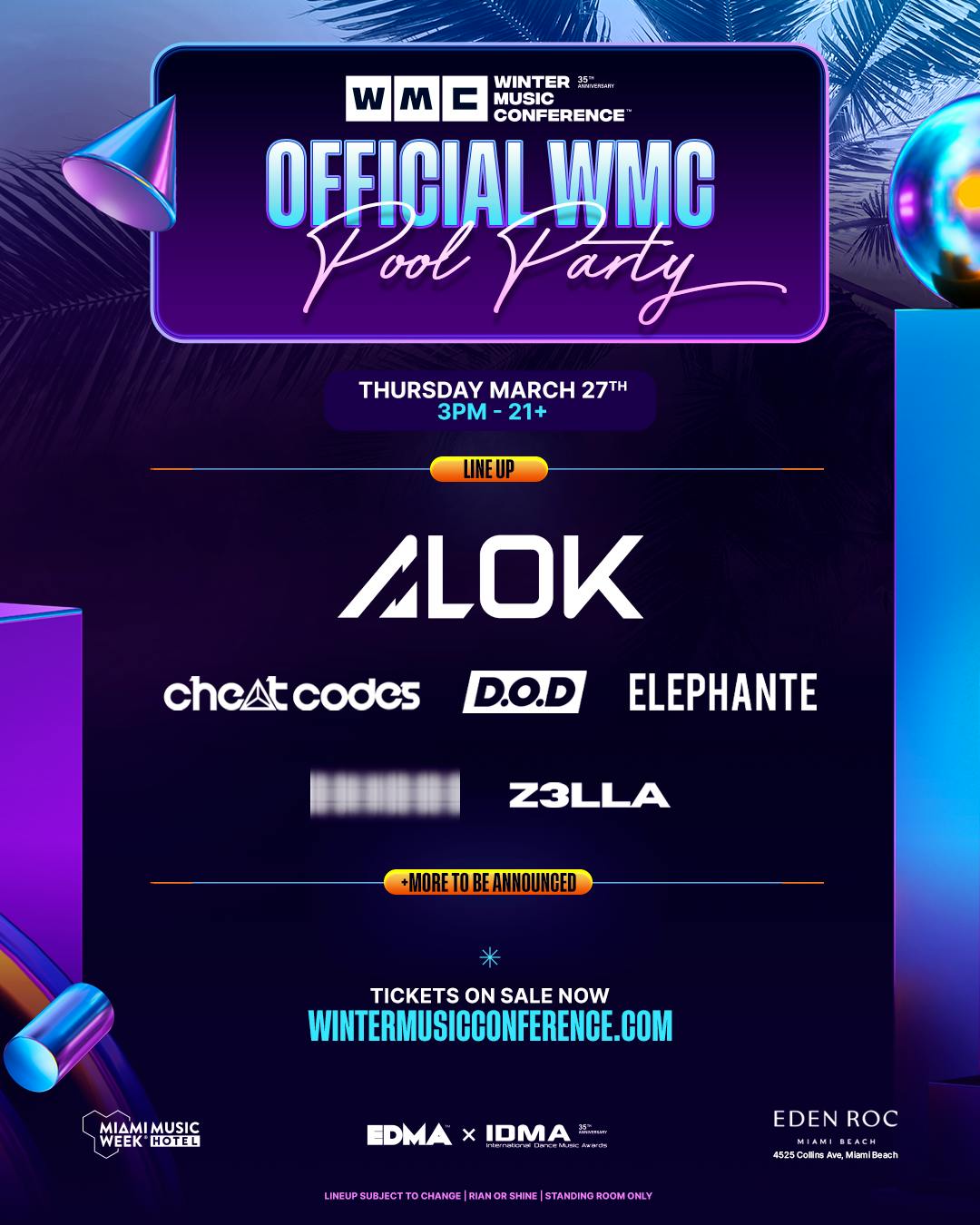 Official Winter Music Conference Pool Party at Miami Music Week Events ...