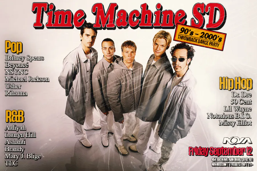 Time Machine: 90s - 2000s Throwback Dance Party at Nova - Friday, Sep ...